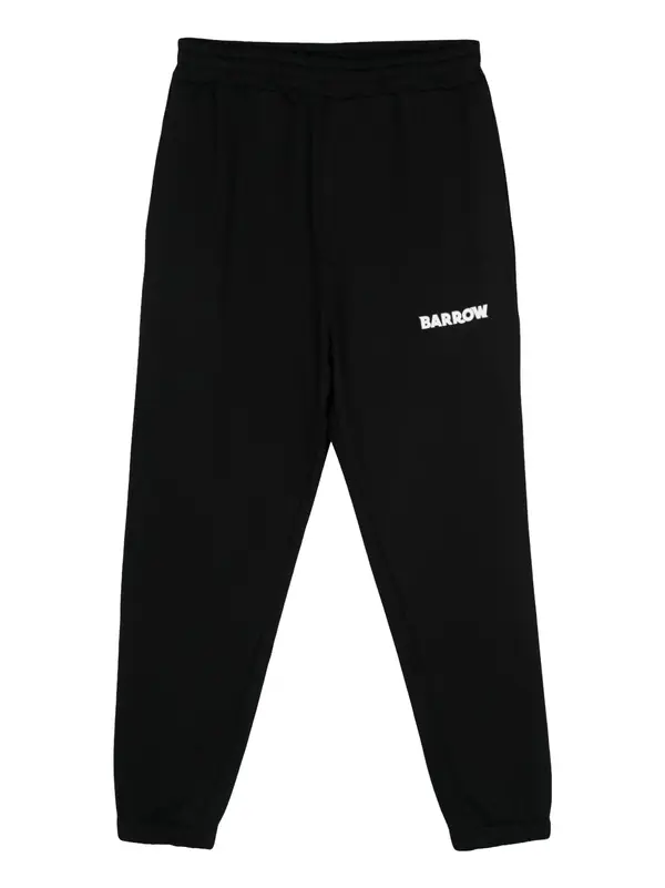 BARROW Rubberised-logo Track Pants - Black
