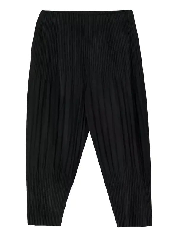 Issey Miyake Plissé Tapered Trousers - Black