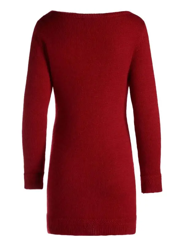 Bally Logo-appliqué Knitted Dress - Red