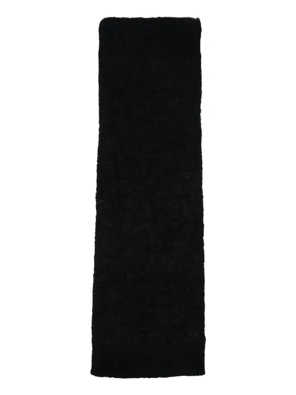 Blumarine Chunky-knit Midi Skirt - Black