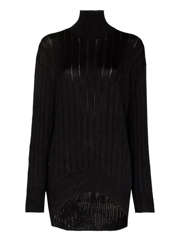 Balenciaga Rib-knit Jumper - Black