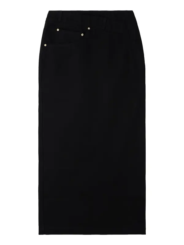 Loewe Denim Midi Skirt - Black