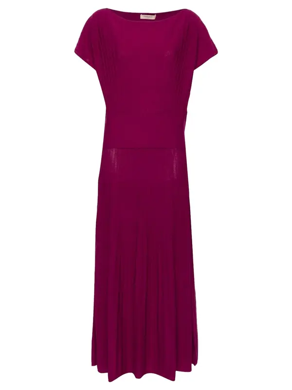 TWINSET Ribbed Blouse And Skirt - Purple