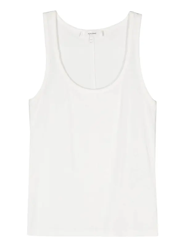 FRAME Ribbed Tank Top - White