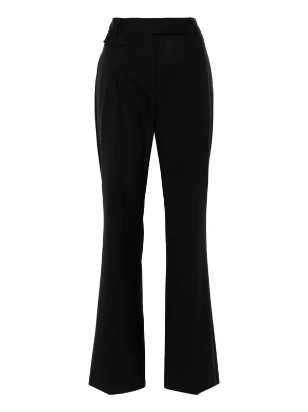 SEMICOUTURE Pleat-detail Trousers - Black