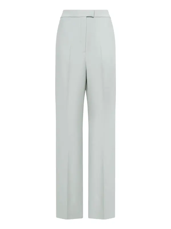 Fendi Pressed-crease Straight Trousers - Blue