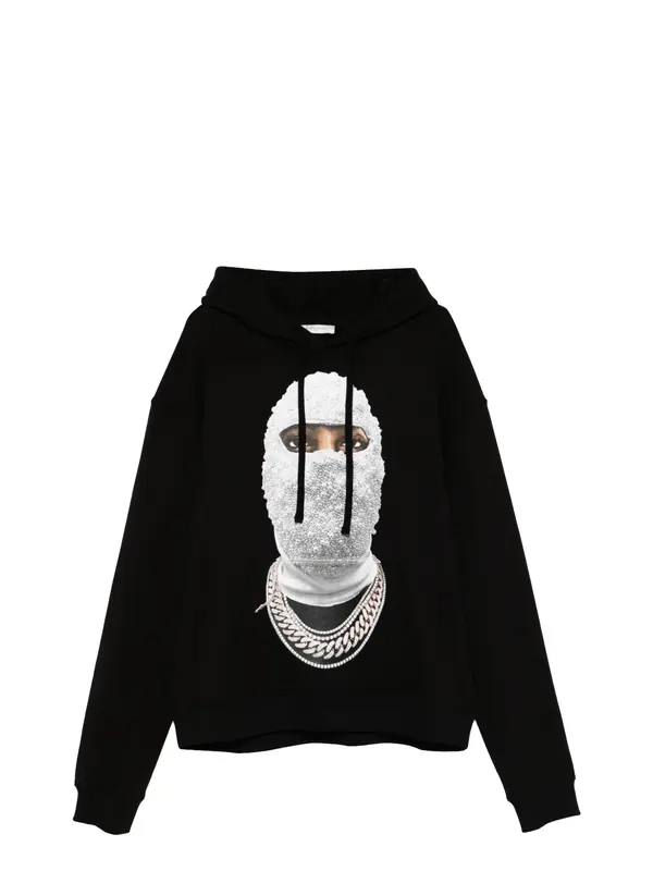 IH NOM UH NIT Mask-print Hoodie - Black