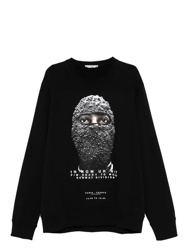 IH NOM UH NIT Mask-print Sweater - Black