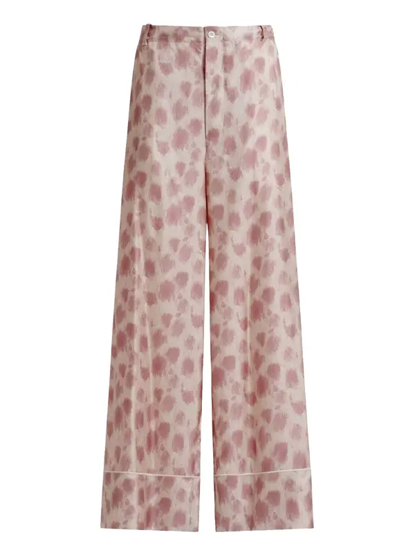 Marni Silk Wide-leg Trousers - Pink