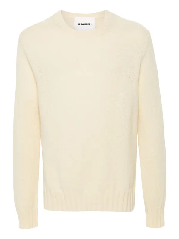 JIL SANDER Ribbed-knit Sweater - Neutrals