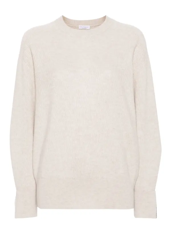 Brunello Cucinelli Monili-chain Sweater - Neutrals