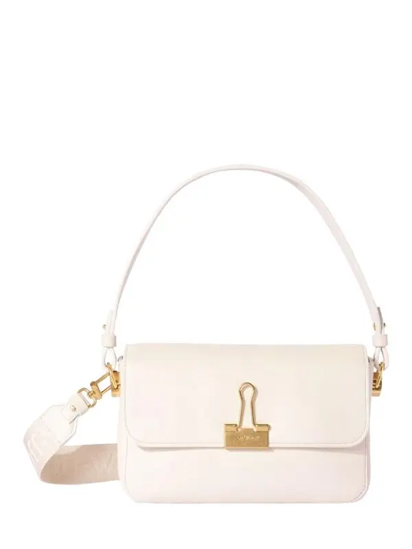 Off-White Mini Soft Binder Shoulder Bag - White