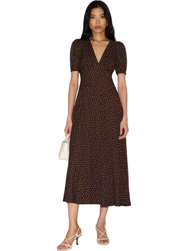 REFORMATION Naira Maxi Dress - Brown