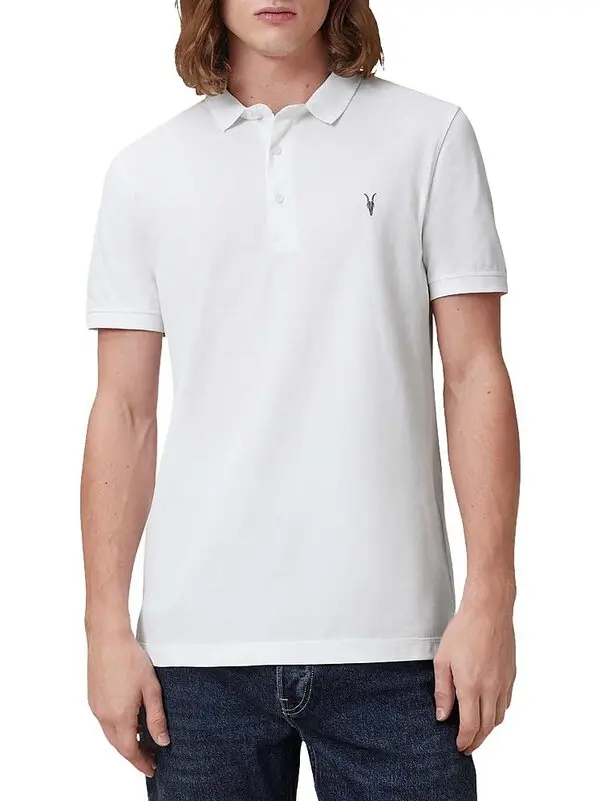 ALLSAINTS Reform Cotton Slim Fit Polo Shirt - Optic White