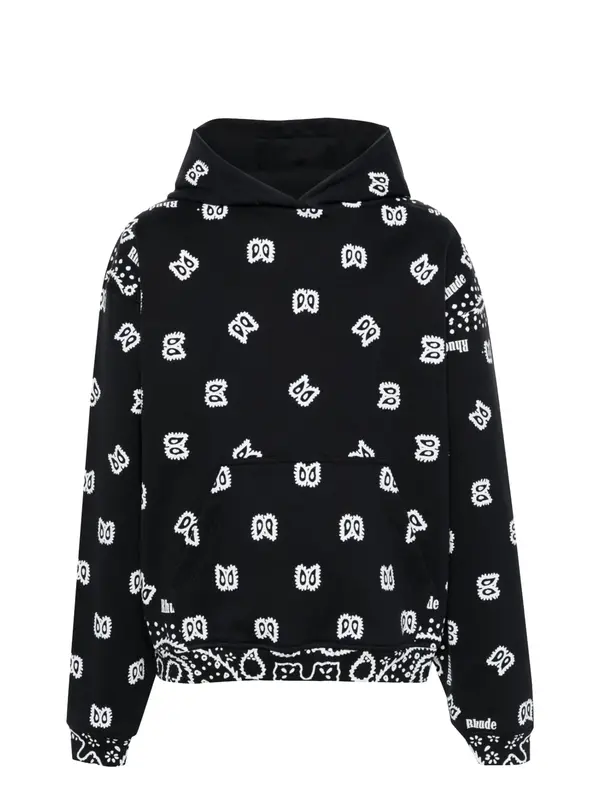 Rhude Bandana-print Hoodie - Black