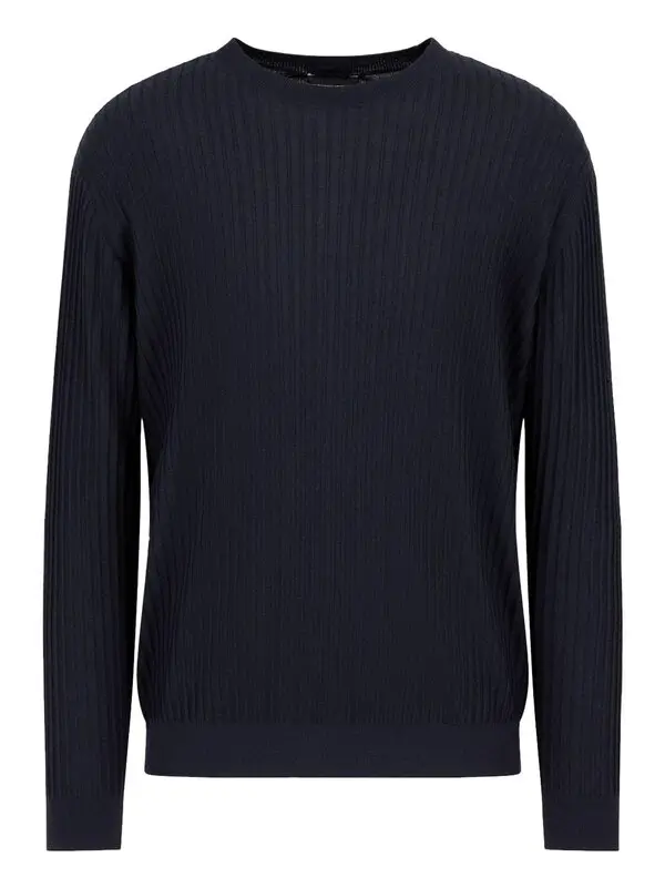 Emporio Armani Ribbed-knit Sweater - Blue