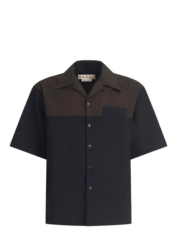 Marni Panelled Shirt - Black