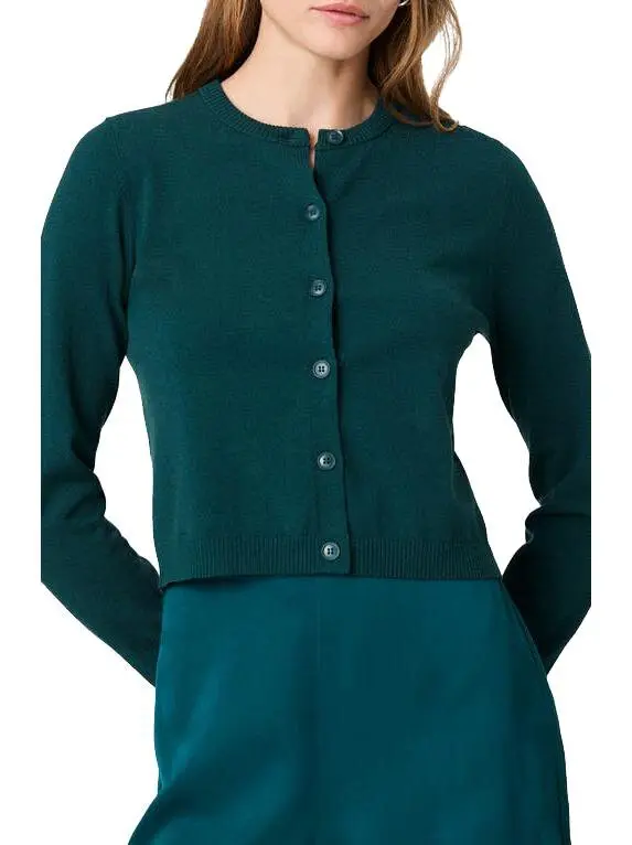 French Connection Cropped Cardigan - Deep Teal