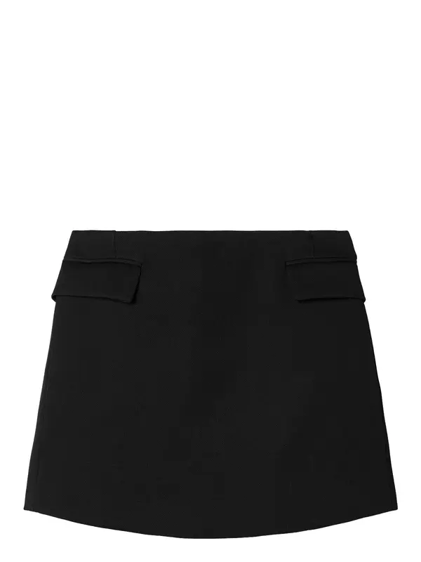 Veronica De Piante Cecily Wool-twill Mini Skirt - Black