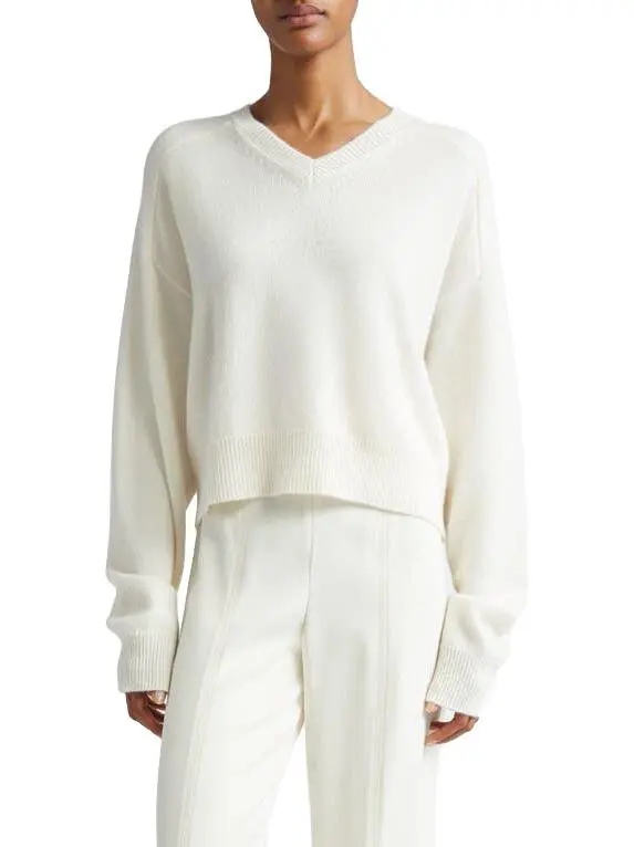 Loulou De Saison Anzor Cashmere V-neck Sweater - Ivory