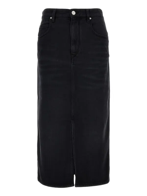 Isabel Marant Tilauria' Denim Skirt - Black