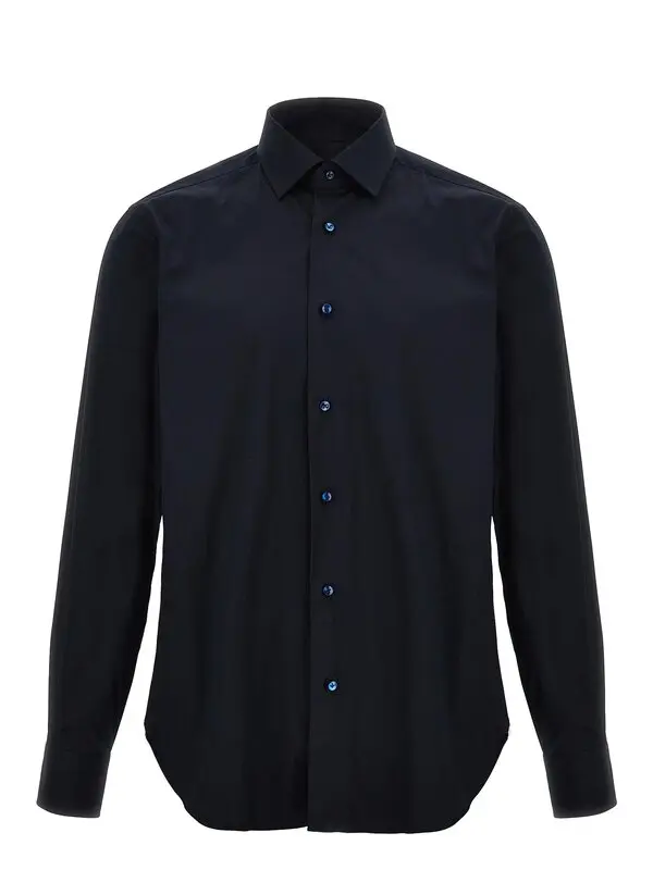 BARBA NAPOLI Poplin Shirt - Blue