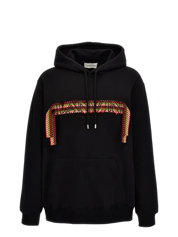 LANVIN Curblace Cotton Hoodie - Black