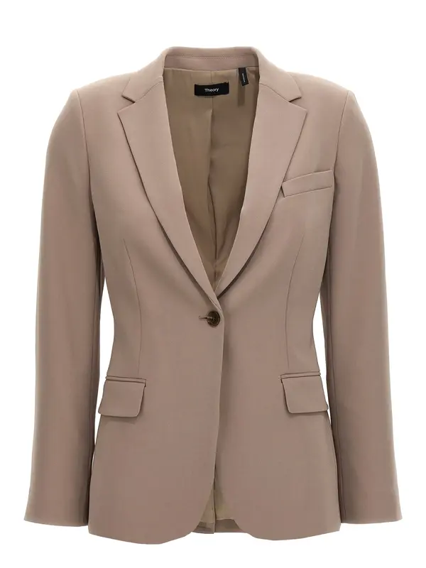Theory Staple Single-breasted Blazer - Beige