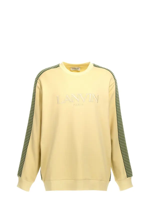 LANVIN Brodé Side Curb' Sweatshirt - Yellow