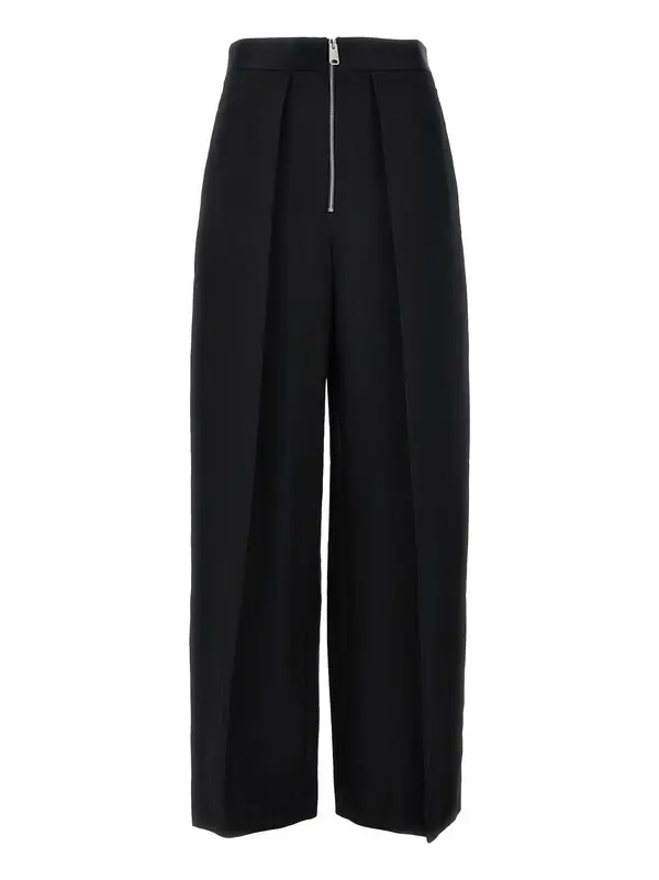Khaite Marine Viscose Blend Trousers - Black
