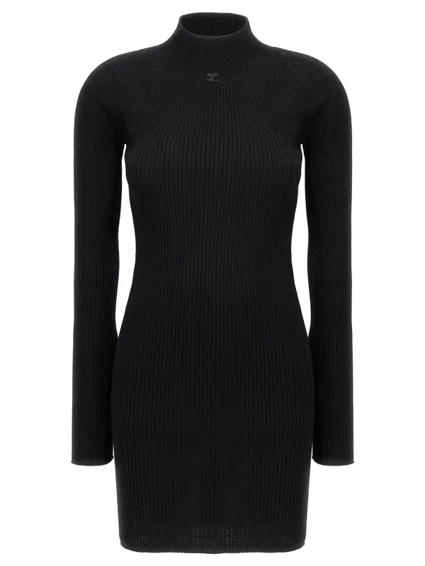 COURREGES Solar Light Rib' Dress - Black
