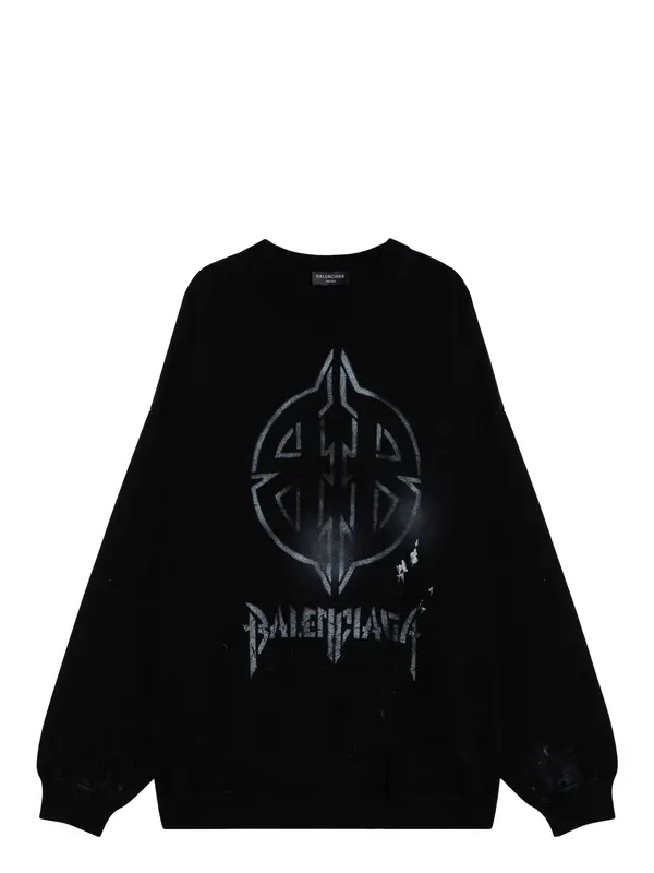 Balenciaga Cotton-blend Jumper - Black