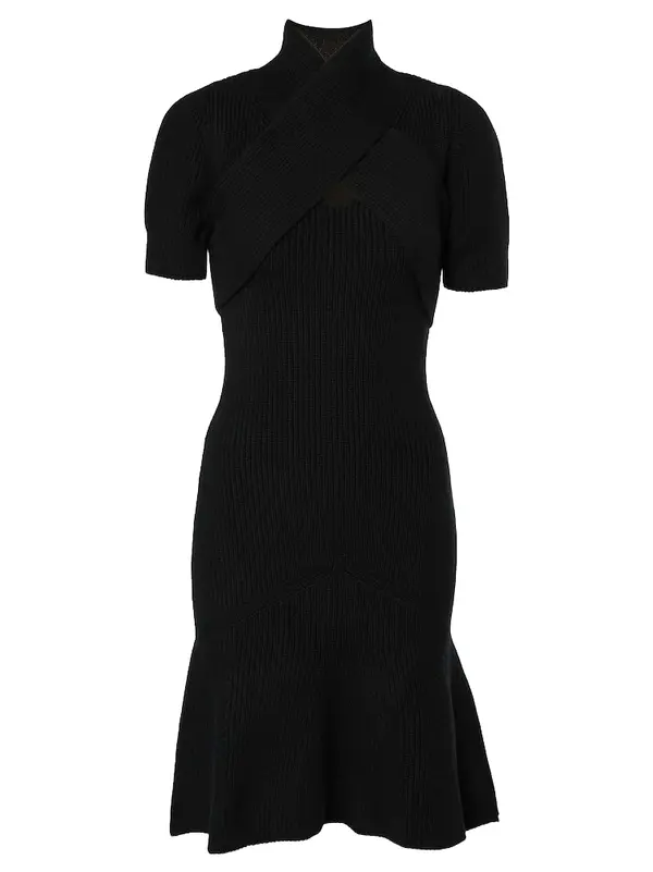 Patou Wool And Cashmere Dress - Black