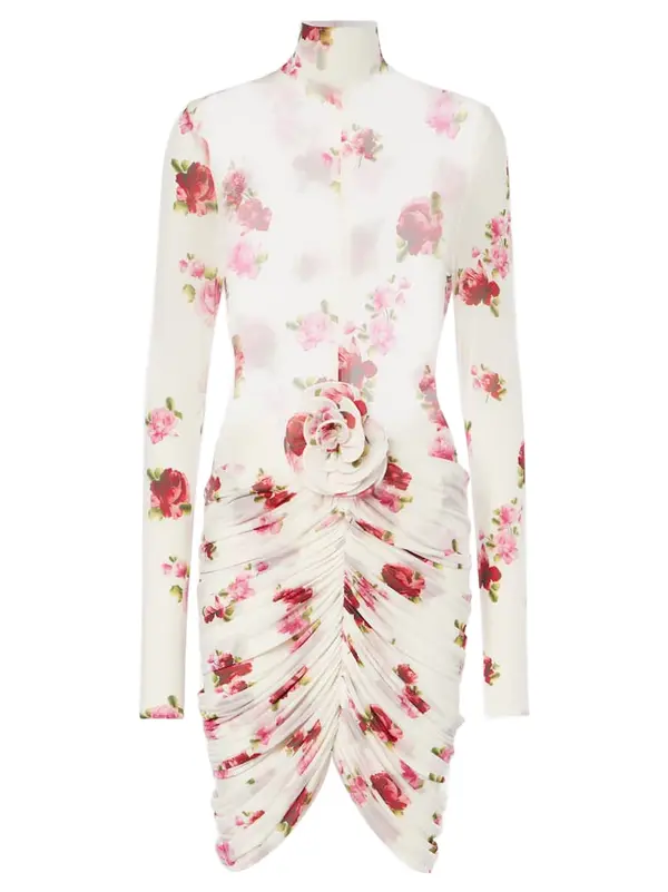 Magda Butrym Floral-appliqué Minidress - White