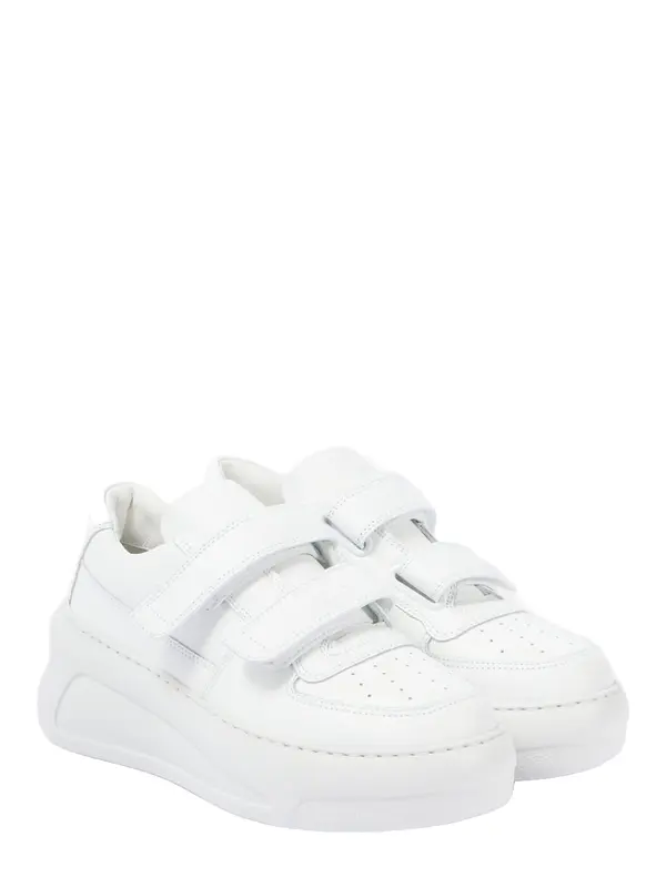 Acne Studios Leather Platform Sneakers - White