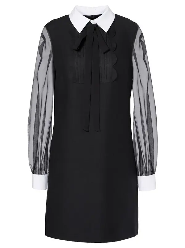 Valentino Garavani Crepe Couture Mini Dress - Black
