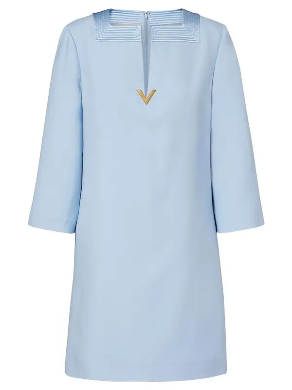 Valentino Garavani Crepe Couture Mini Dress - Blue