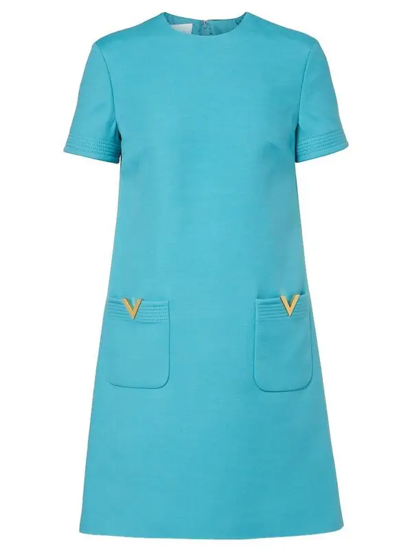 Valentino Garavani Crepe Couture Mini Dress - Turquoise