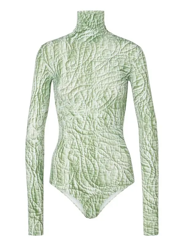 MAISON MARGIELA Printed Jersey Bodysuit - Green