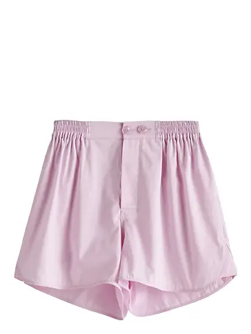 HAY Outline Contrast-trim Cotton Pyjama Shorts - Soft Pink