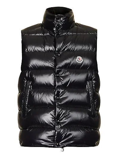 Moncler Tibb Branded Shell-down Gilet - Black