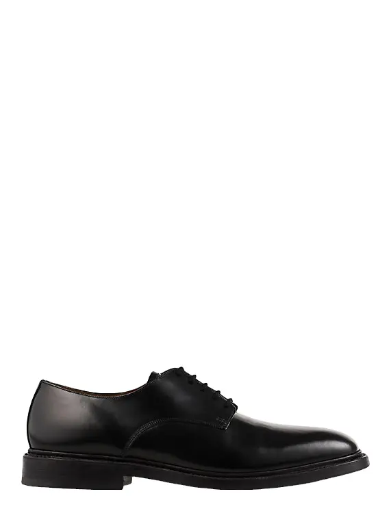 Sandro Lace-up Leather Derby Shoes - Noir / Gris