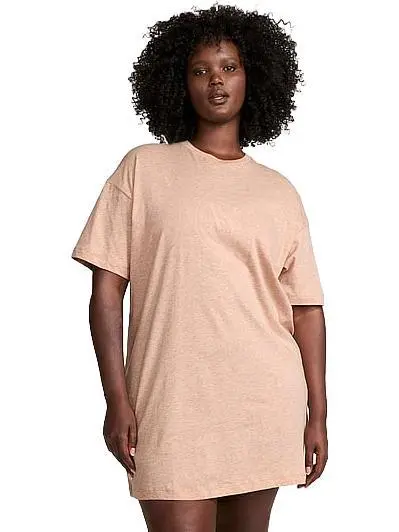 Victoria's Secret 100% Cotton Oversized Sleep T-shirt - Pink