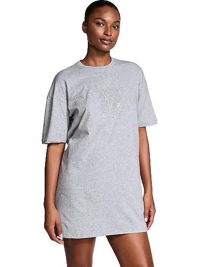 Victoria's Secret 100% Cotton Oversized Sleep T-shirt - Print
