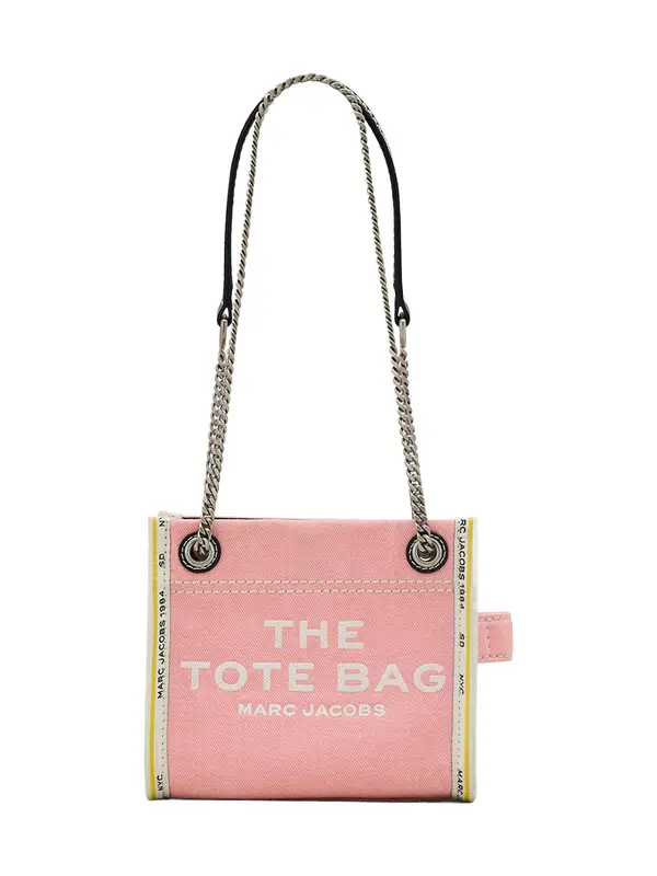 Marc Jacobs Denim Chain Crossbody Tote - Ribbon Pink