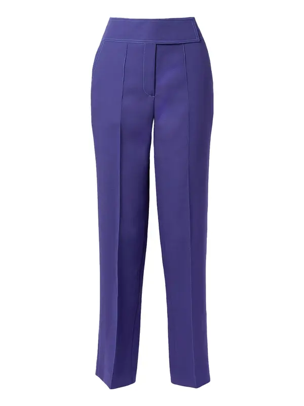 Christopher John Rogers Cady Straight-leg Pants - Indigo