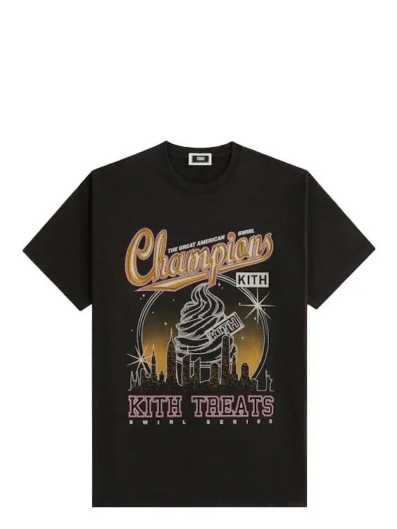 Kith Treats Champions Vintage Tee Shirt - Black