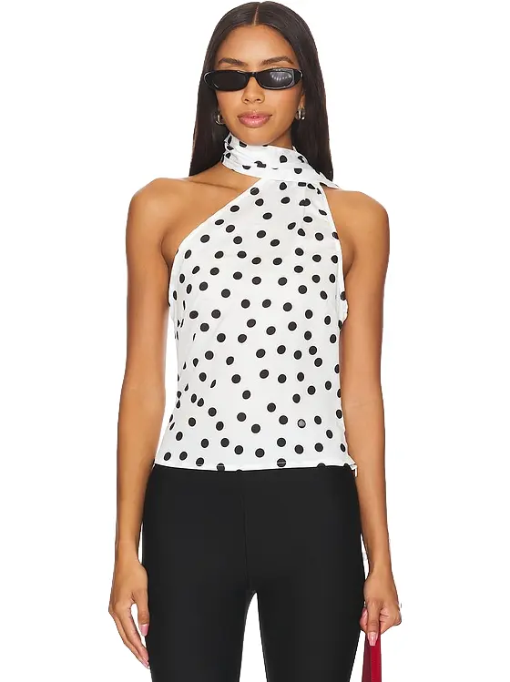 MORE TO COME Rialta Top - Polka Dots