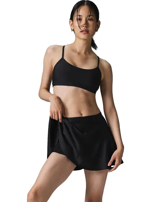 Alo Yoga Airlift Down The Line Tennis Skirt - Black