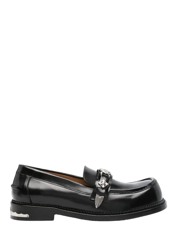 TOGA VIRILIS Stud-detailing Loafers - Black